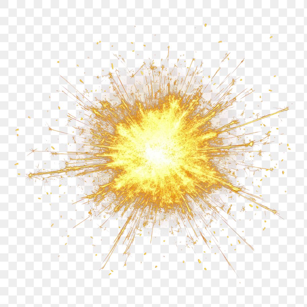 PNG Bright golden fireworks explosion | Free PNG - rawpixel