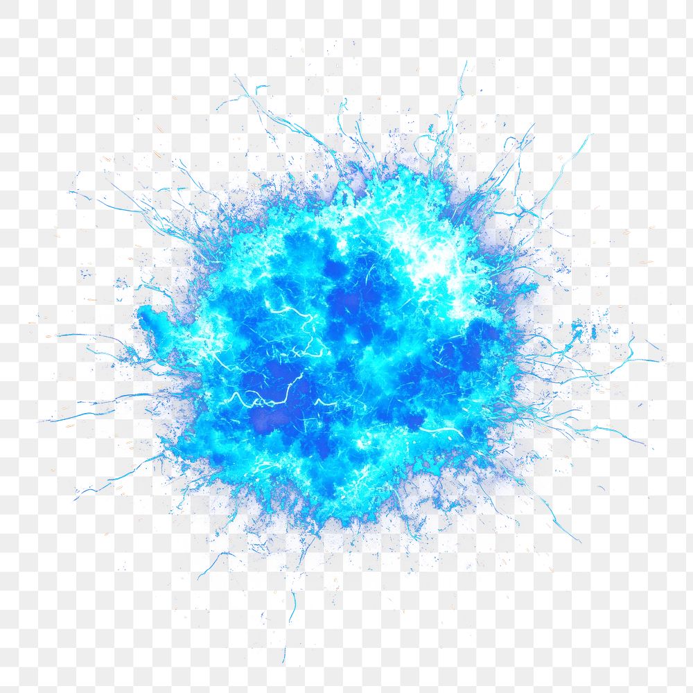PNG Vibrant blue energy explosion | Free PNG - rawpixel