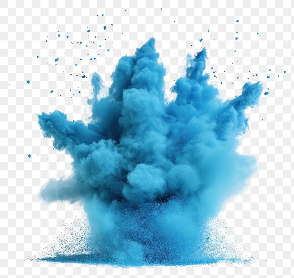PNG Vibrant blue powder explosion | Free PNG - rawpixel