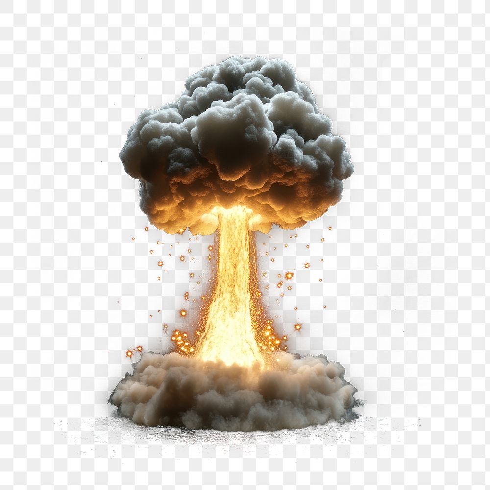 PNG Explosive fiery mushroom cloud | Free PNG - rawpixel