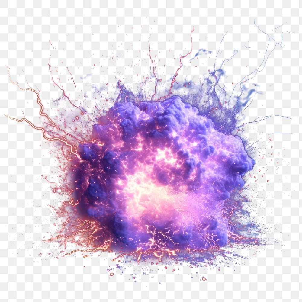 PNG Explosive purple energy cloud | Free PNG - rawpixel
