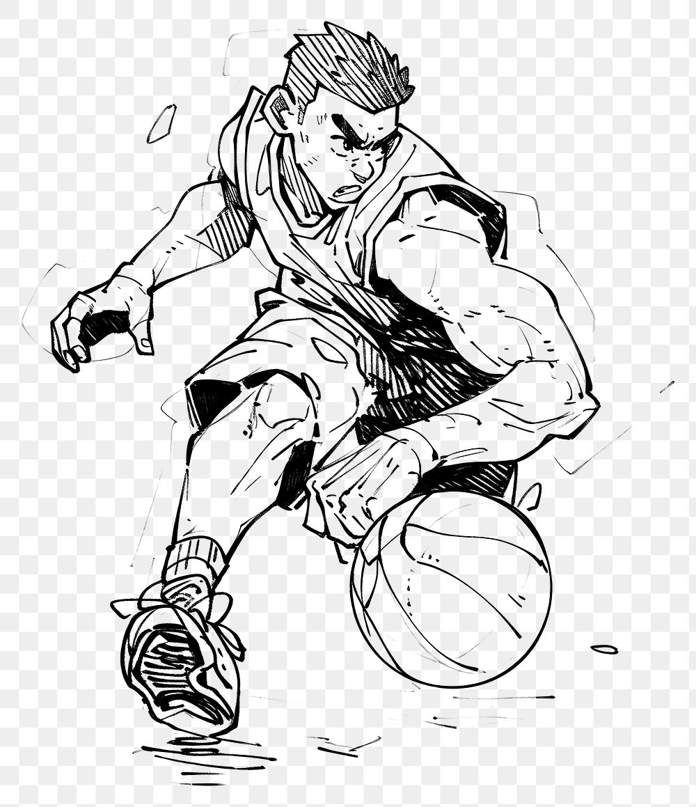 PNG Outline sketching illustration basketball | Free PNG Illustration ...