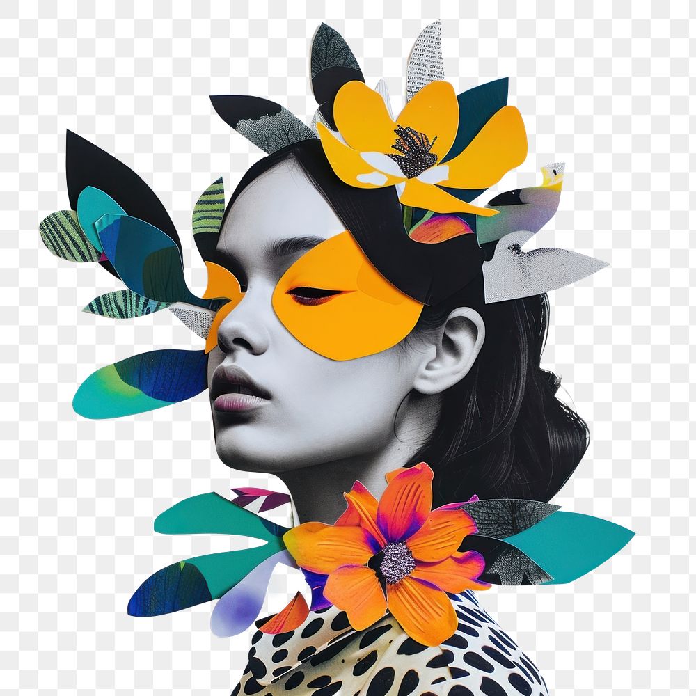 PNG Cut paper collage women | Free PNG - rawpixel