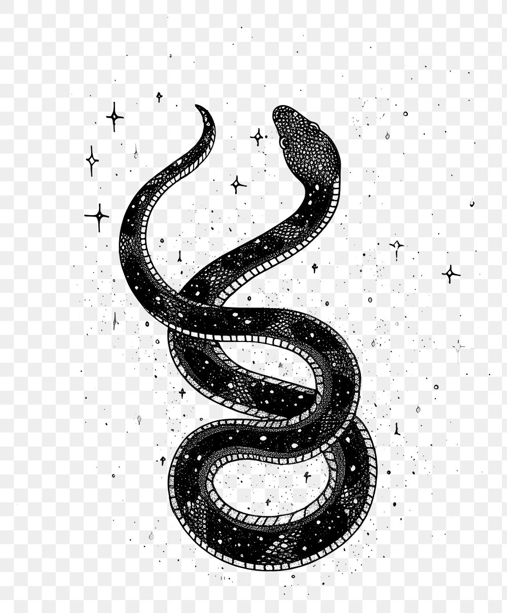 PNG Snake celestial drawing sketch | Premium PNG - rawpixel