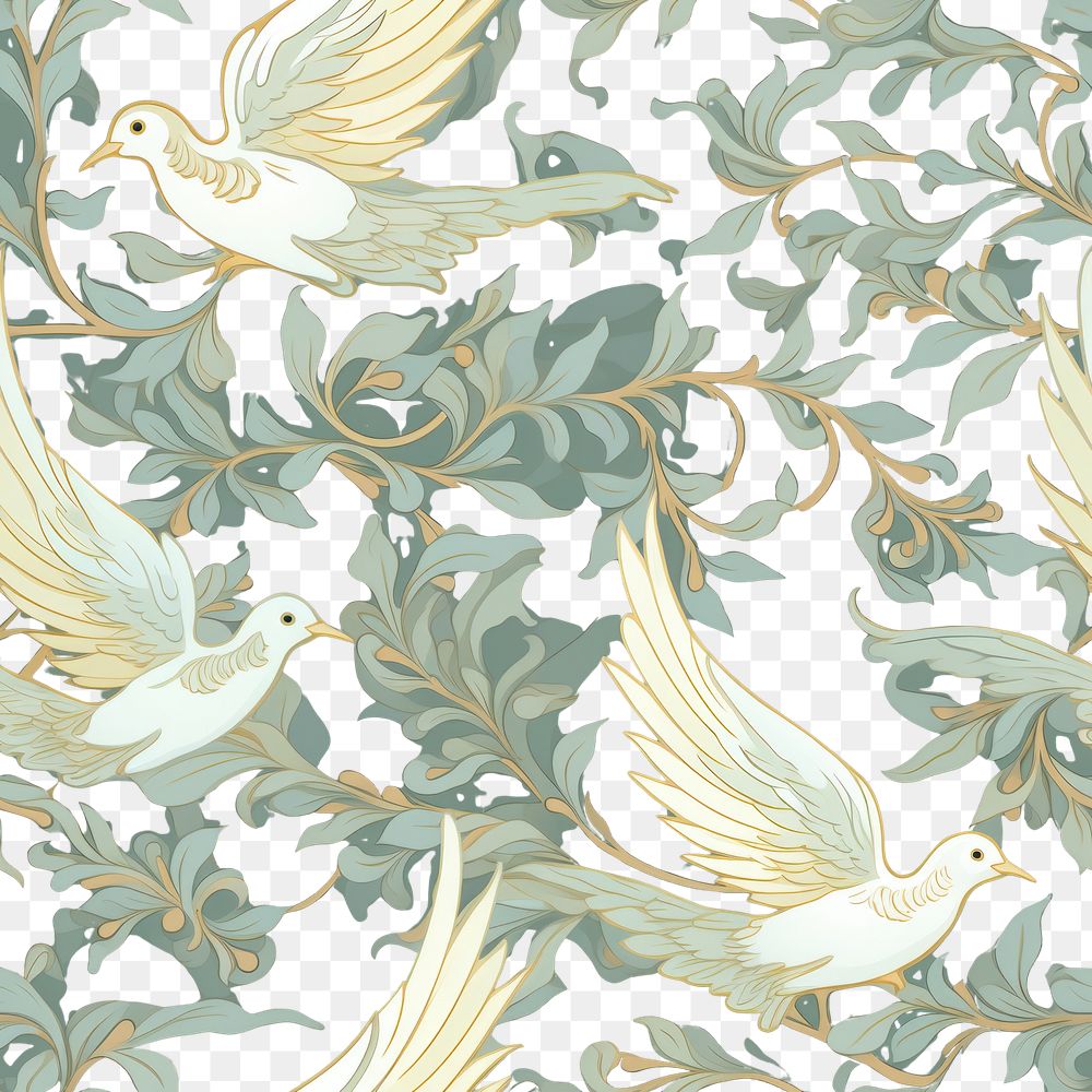 PNG Doves art wallpaper pattern | Premium PNG - rawpixel