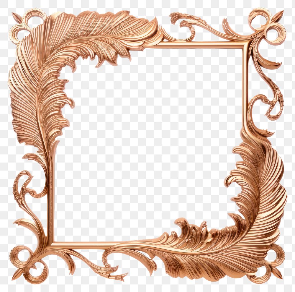 Golden Feather Frame PNG Images | Free Photos, PNG Stickers, Wallpapers ...