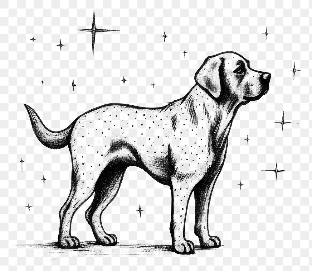 PNG Labrador drawing animal mammal. | Free PNG - rawpixel