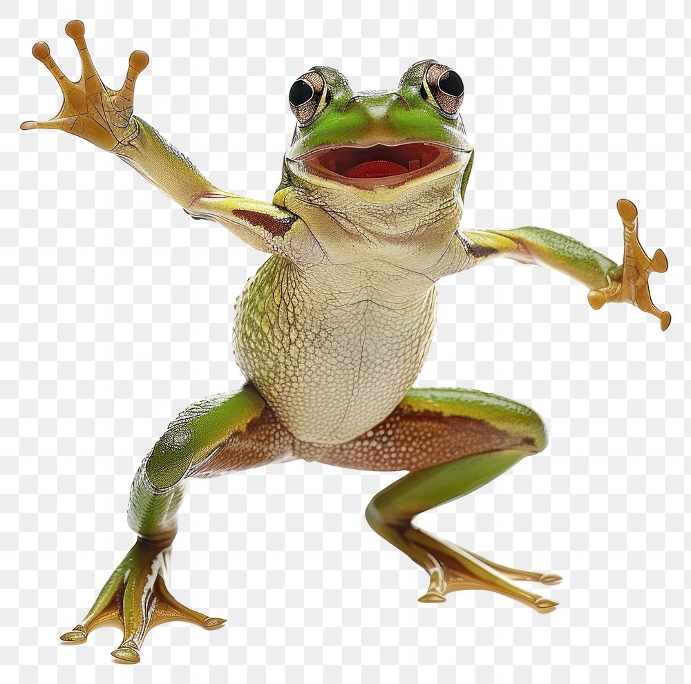 PNG Happy smiling dancing frog | Free PNG - rawpixel