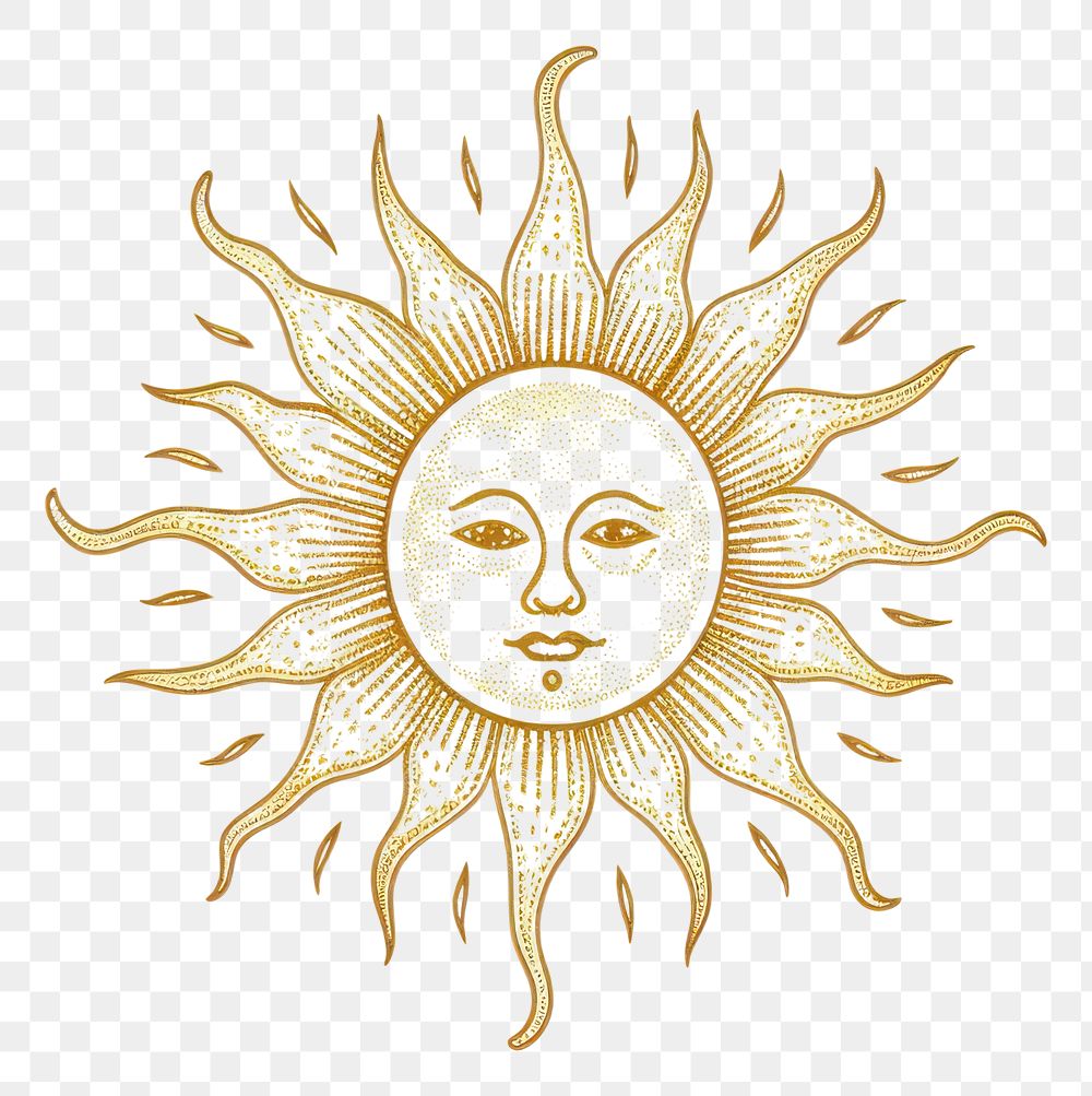 PNG Sun drawing gold | Premium PNG - rawpixel