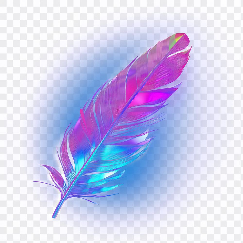 PNG Neon Feather softness feather | Free PNG - rawpixel