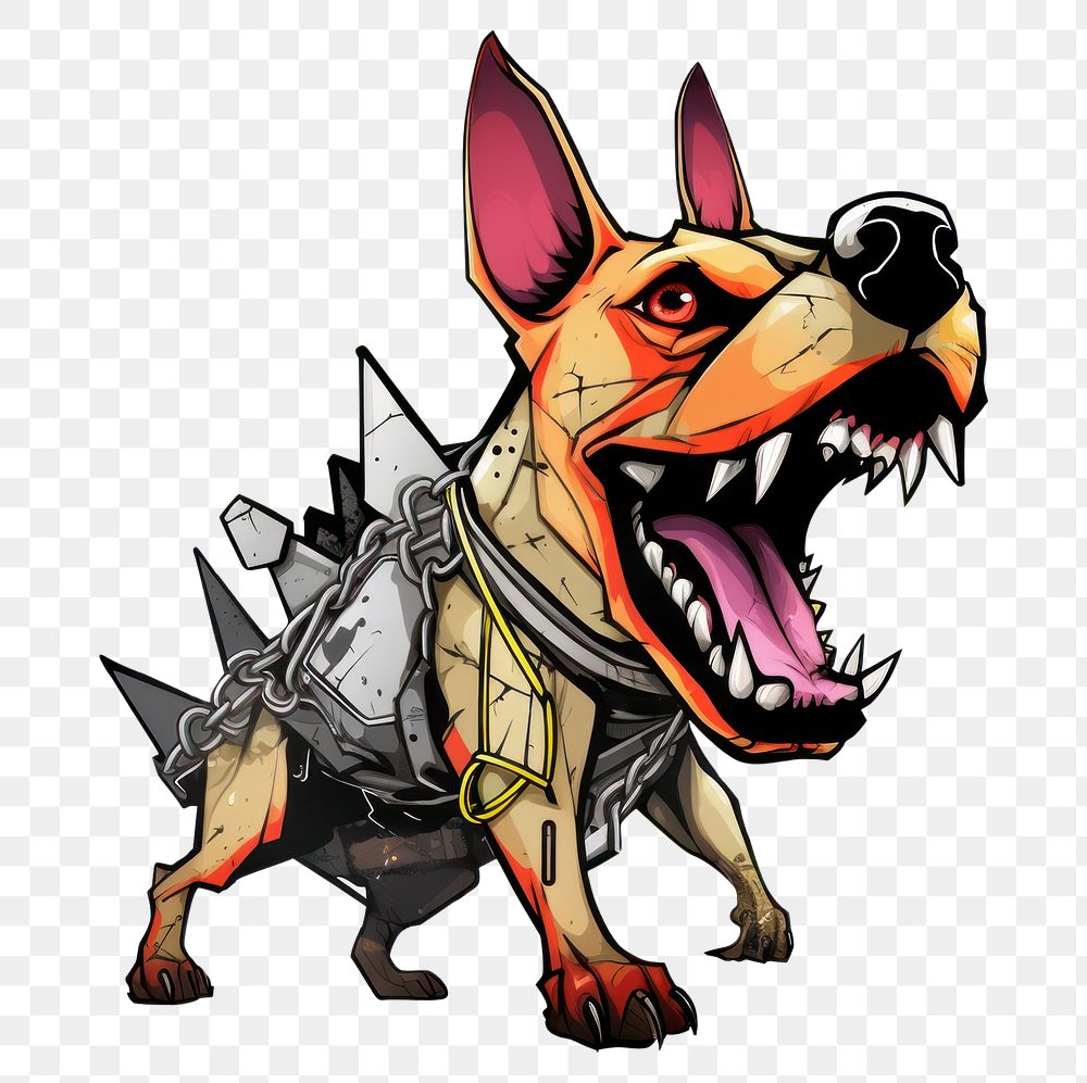 PNG Fierce dog drawing animal | Free PNG - rawpixel