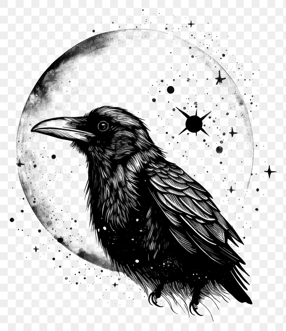 PNG Crow drawing animal sketch. | Free PNG - rawpixel
