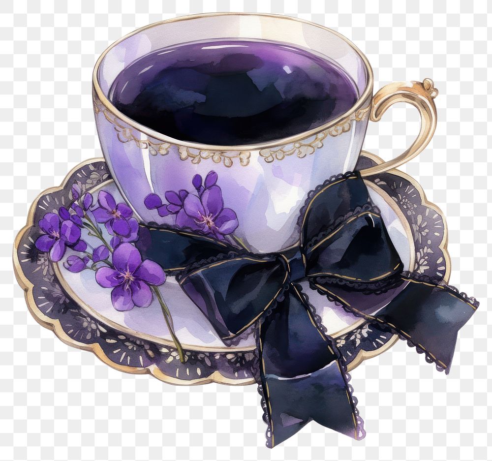 PNG Black coquette tea illustration | Free PNG - rawpixel