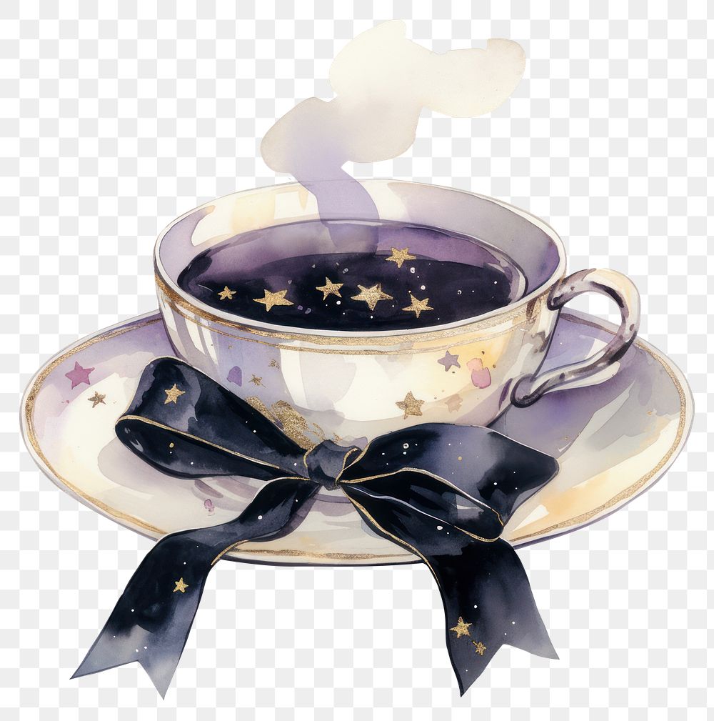 PNG Black coquette tea illustration | Free PNG - rawpixel