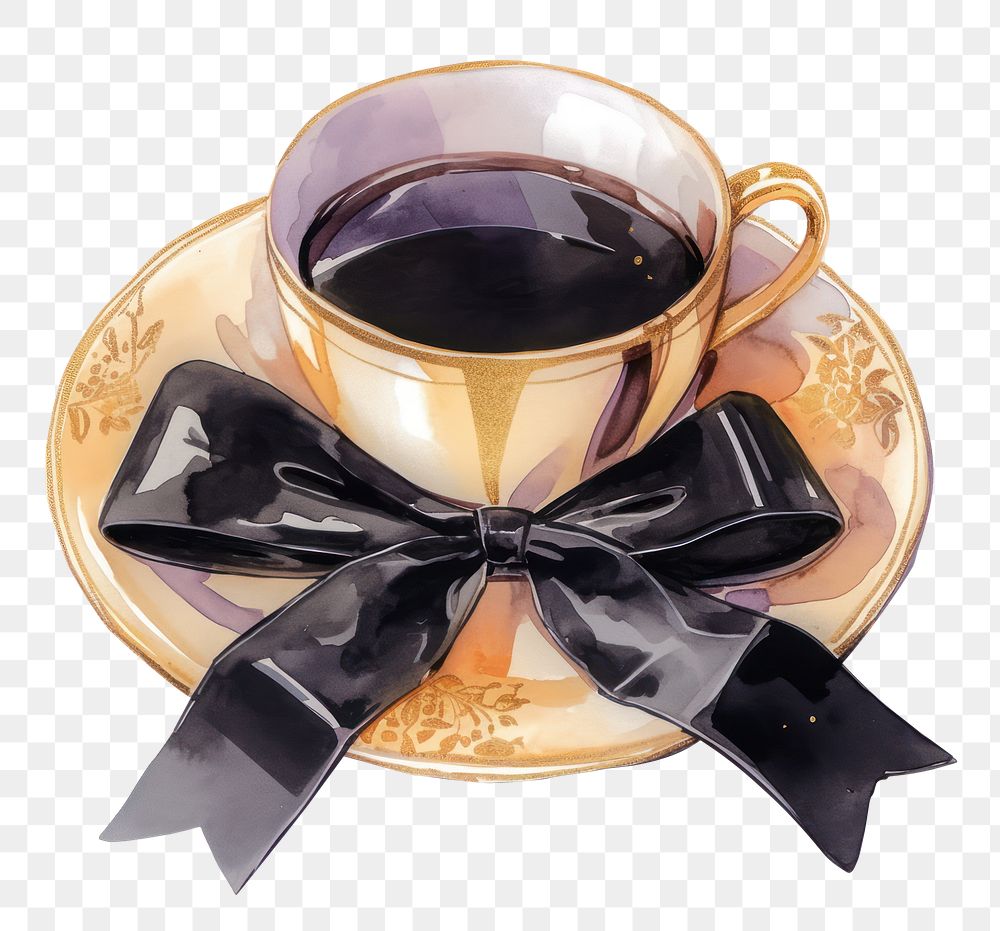 PNG Black coquette tea illustration | Free PNG - rawpixel