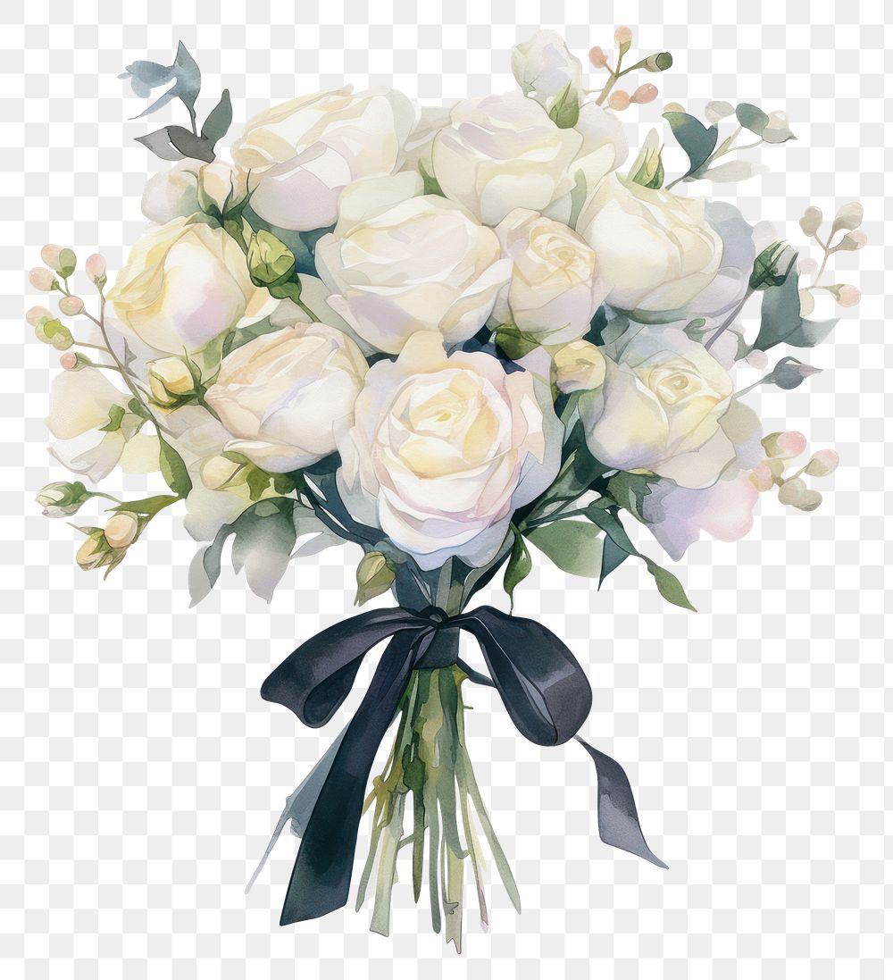 PNG Black coquette white rose | Free PNG - rawpixel