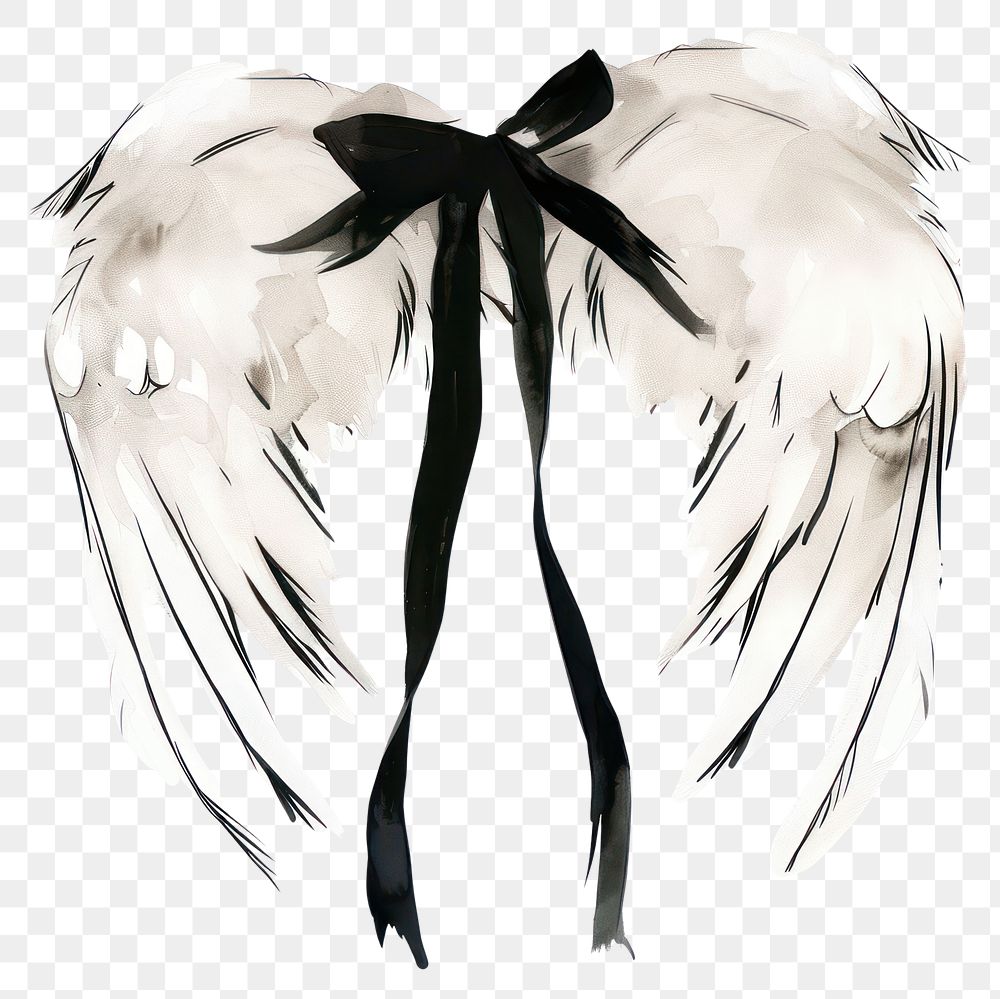 PNG Angel wings illustration ribbon | Free PNG - rawpixel