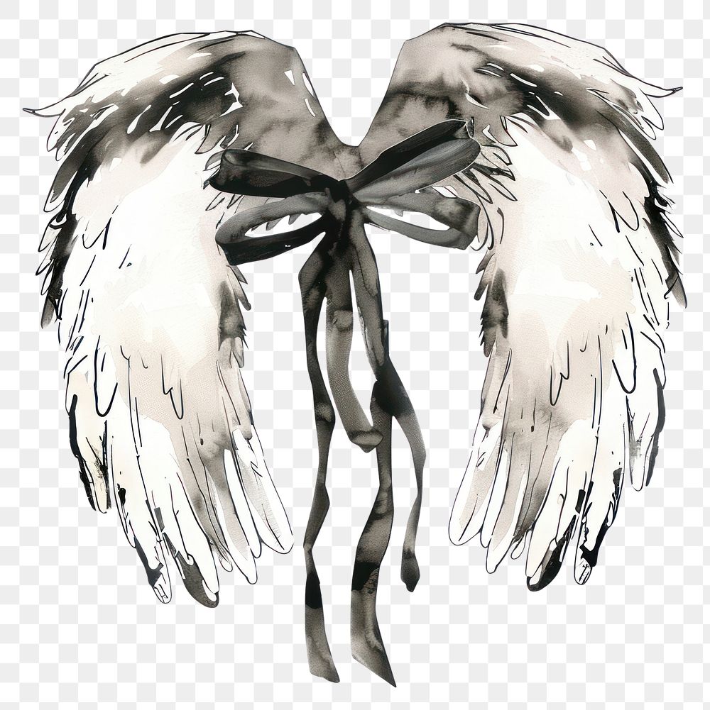 PNG Angel wings illustration ribbon | Free PNG - rawpixel