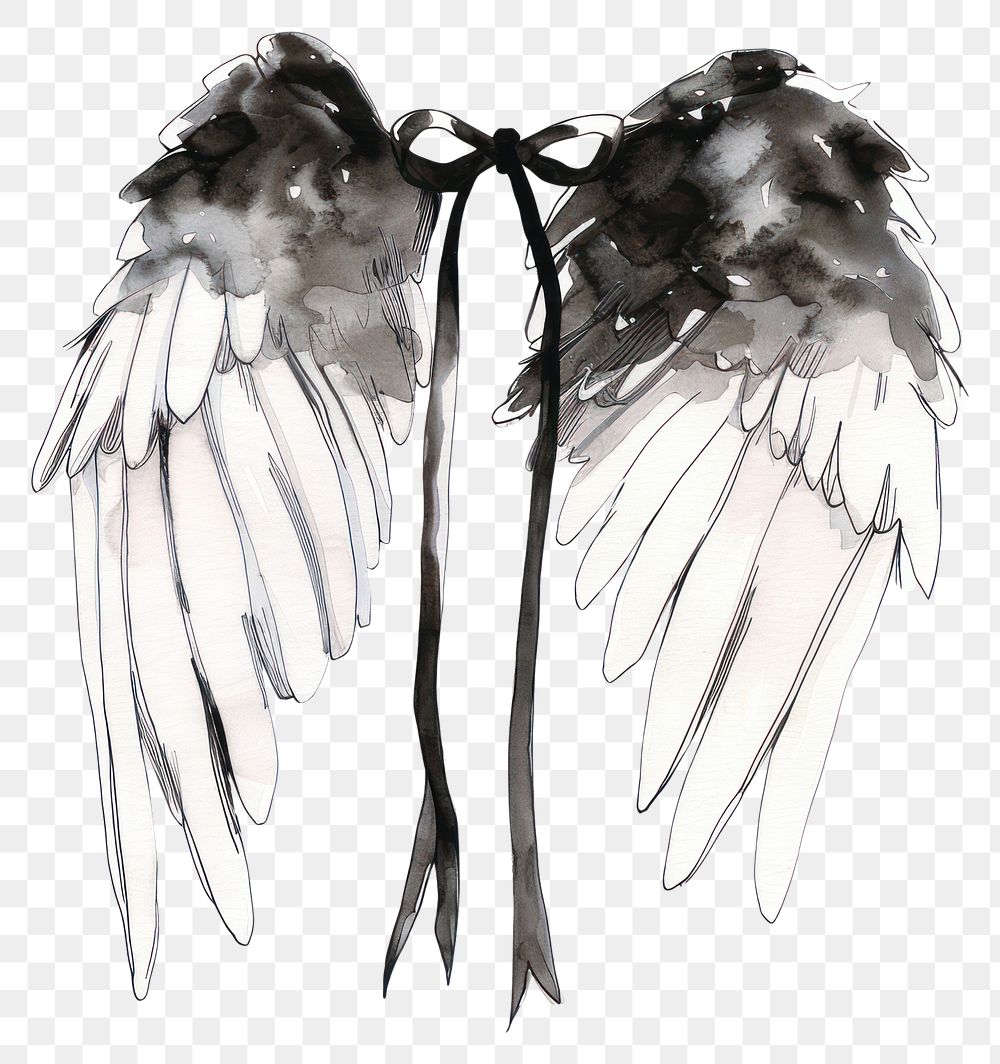 PNG Angel wings illustration ribbon | Free PNG - rawpixel