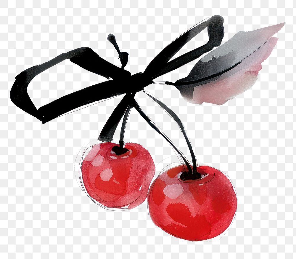 PNG Cherry cherries illustration painting. | Free PNG - rawpixel