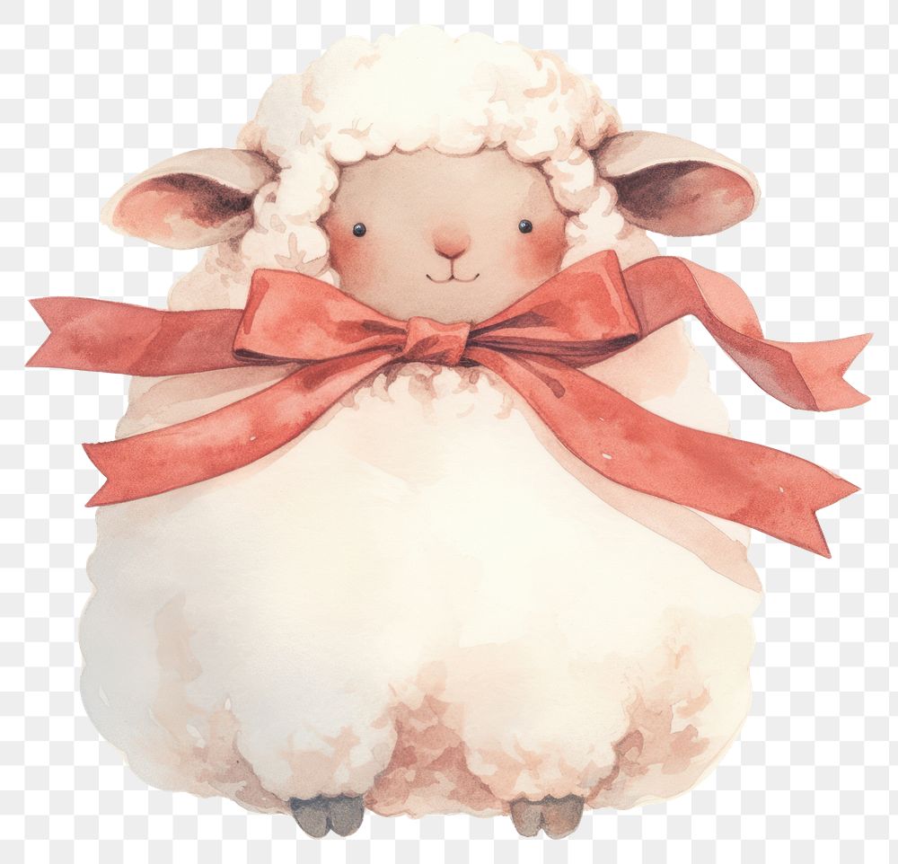PNG Coquette chubby sheep illustration | Free PNG - rawpixel