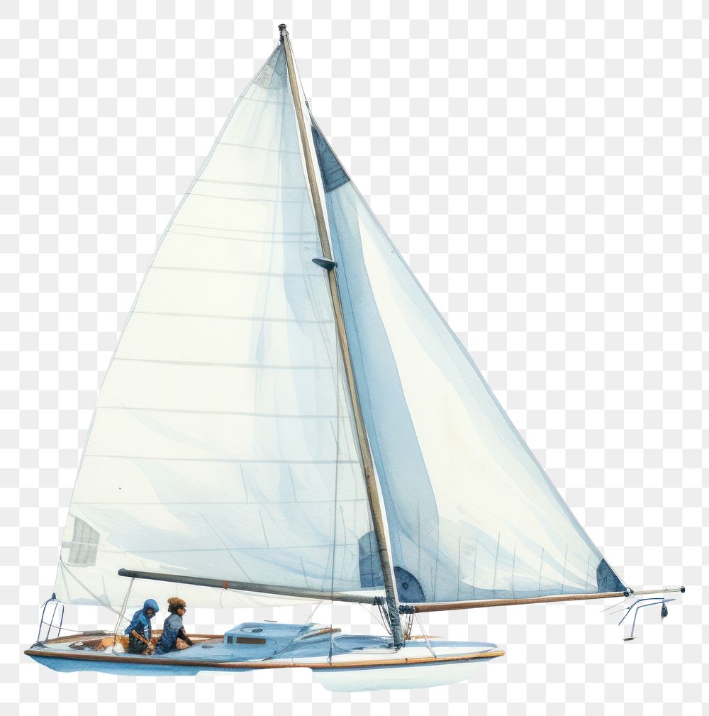 PNG Sailboat watercraft vehicle sailing. | Free PNG - rawpixel