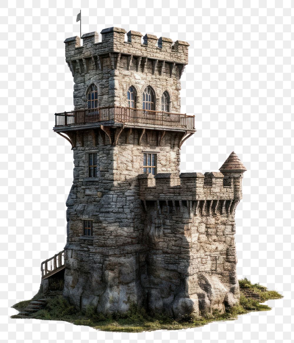 PNG Watchtower photo stone castle. | Free PNG - rawpixel
