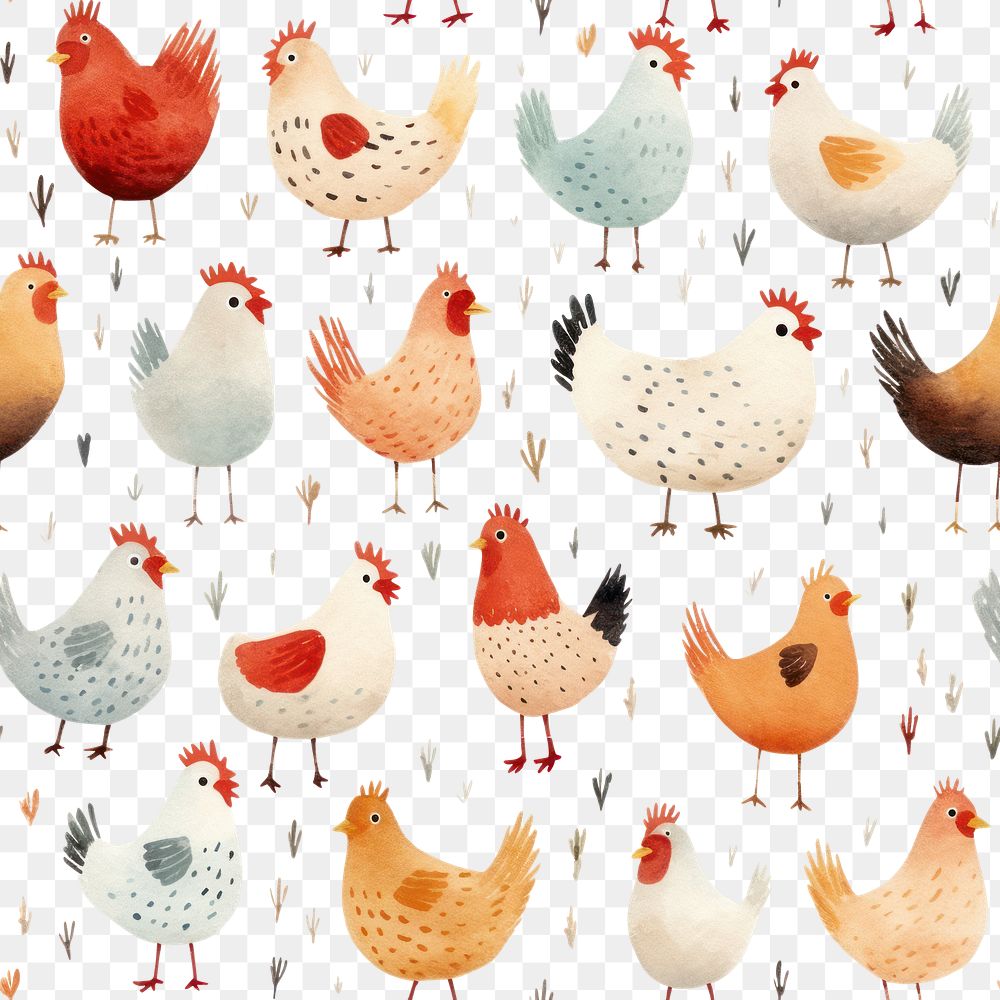 PNG Chicken pattern backgrounds wallpaper. | Free PNG - rawpixel
