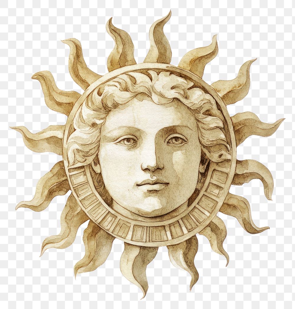 PNG An ancient greek sun | Premium PNG - rawpixel
