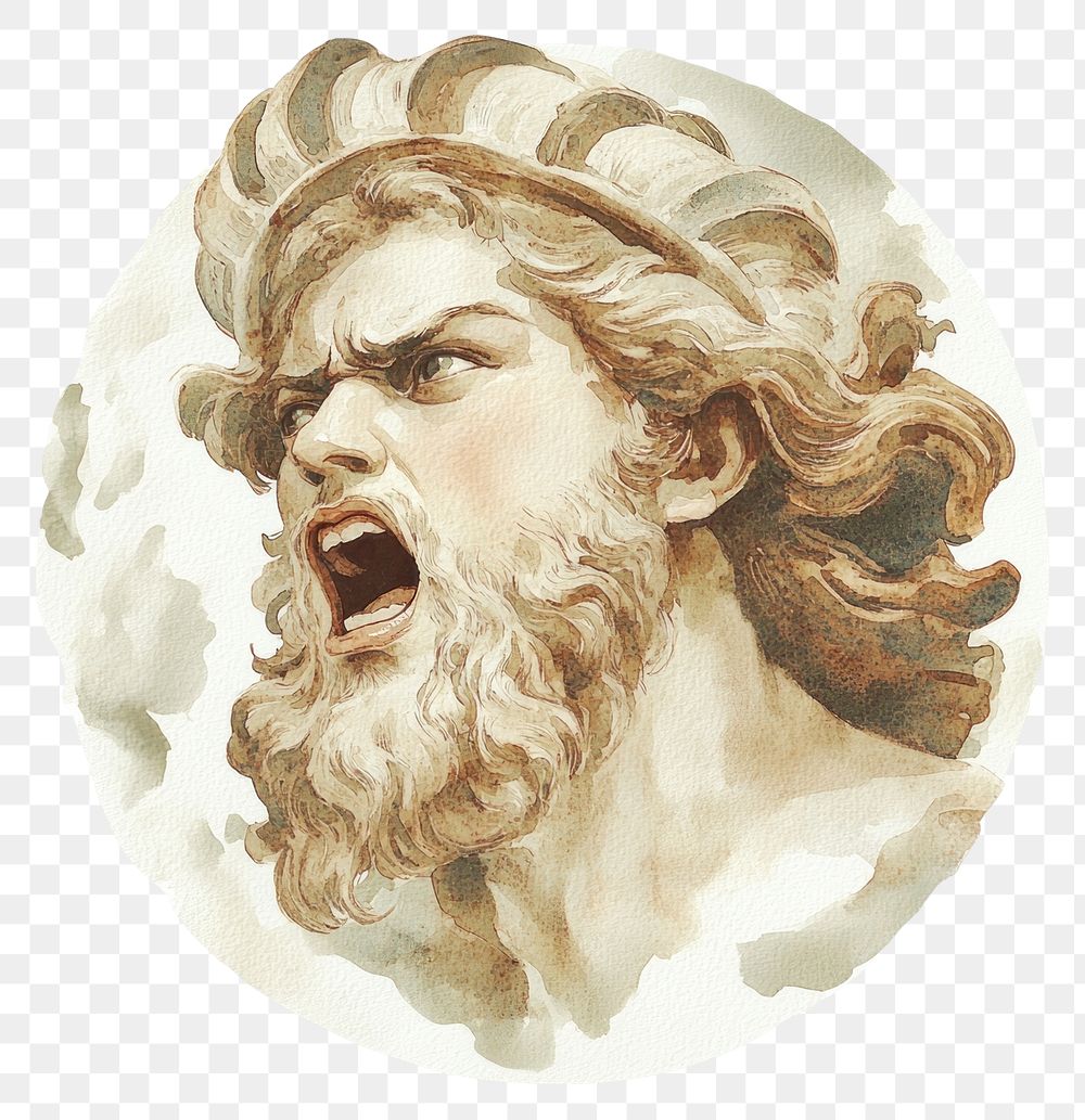 PNG An ancient Greek angry | Free PNG - rawpixel