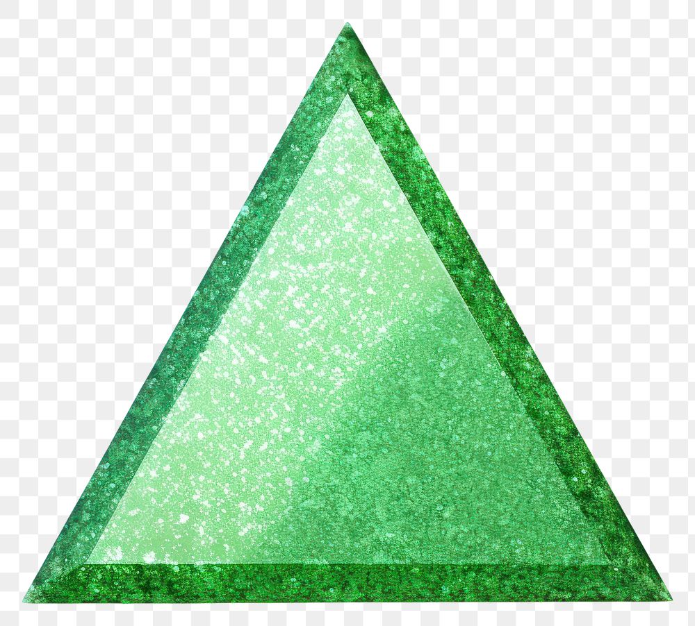 PNG Green triangle icon glitter | Free PNG - rawpixel