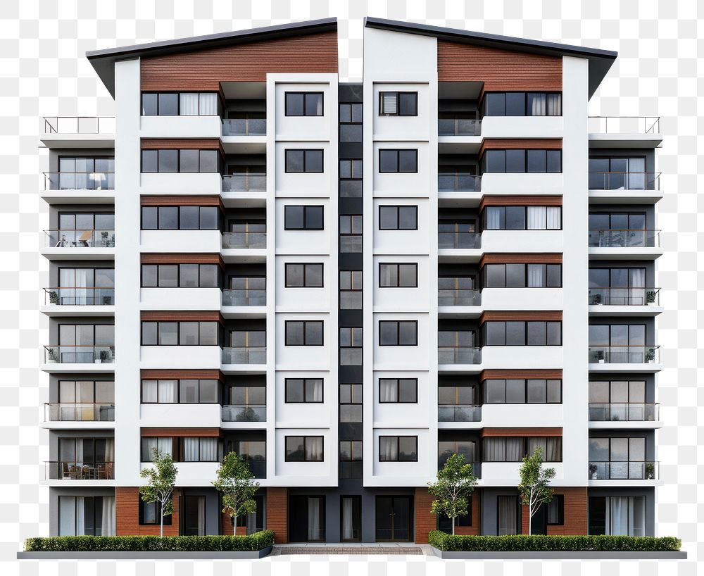 PNG Modern apartment building exterior | Free PNG - rawpixel