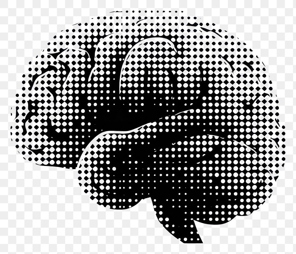 PNG Brain black white dots. | Free PNG - rawpixel