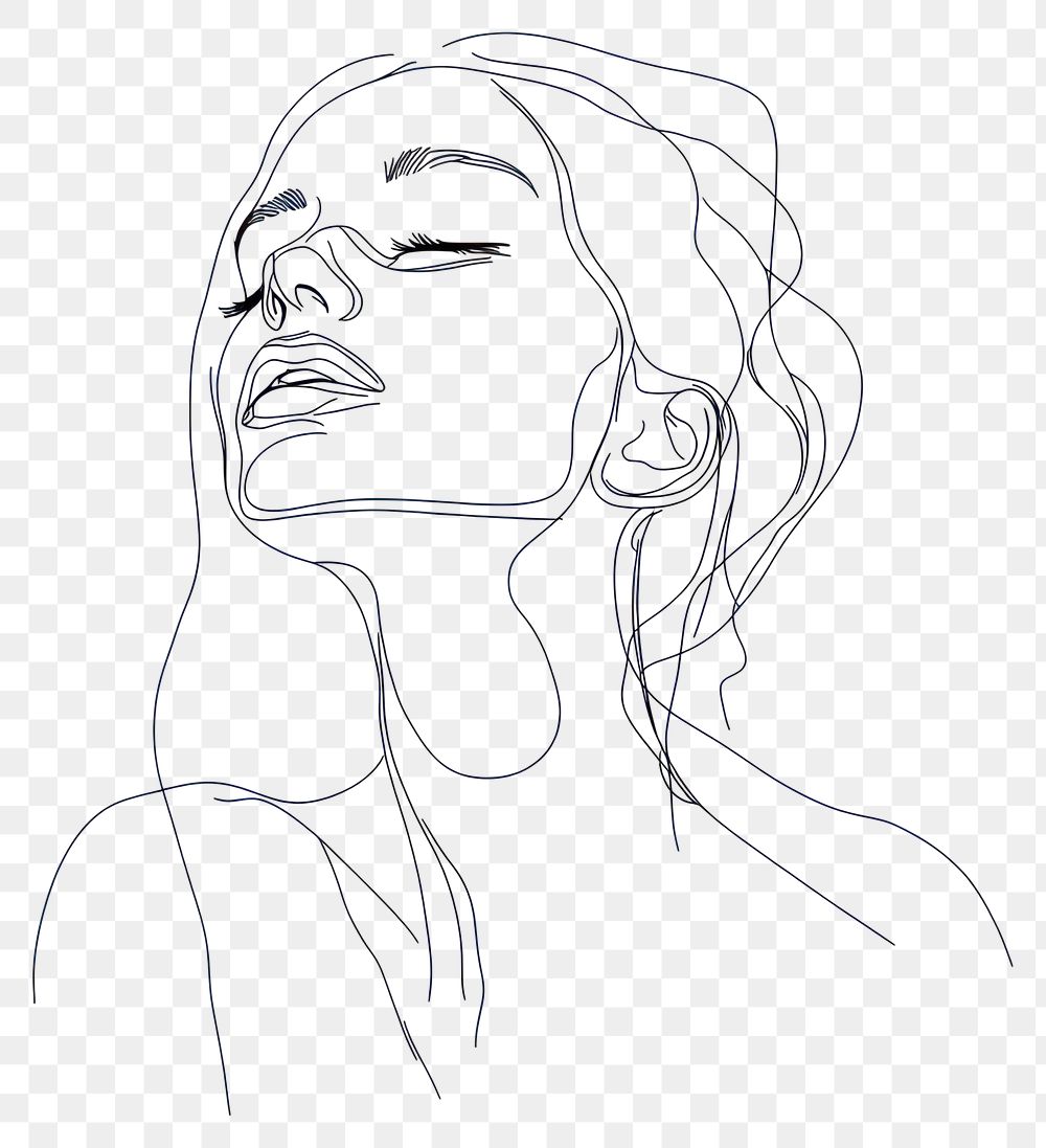 PNG Hand drawn woman drawing | Free PNG - rawpixel