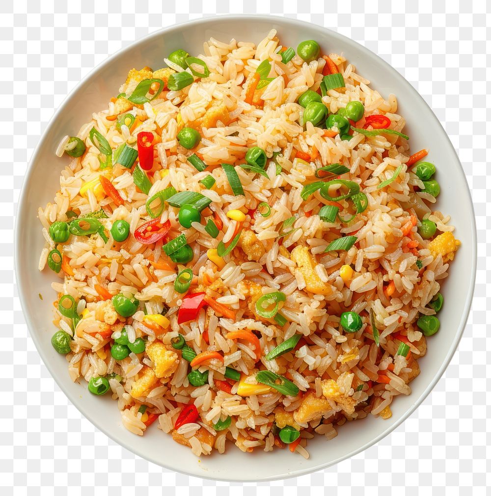PNG Colorful vegetable fried rice | Free PNG - rawpixel