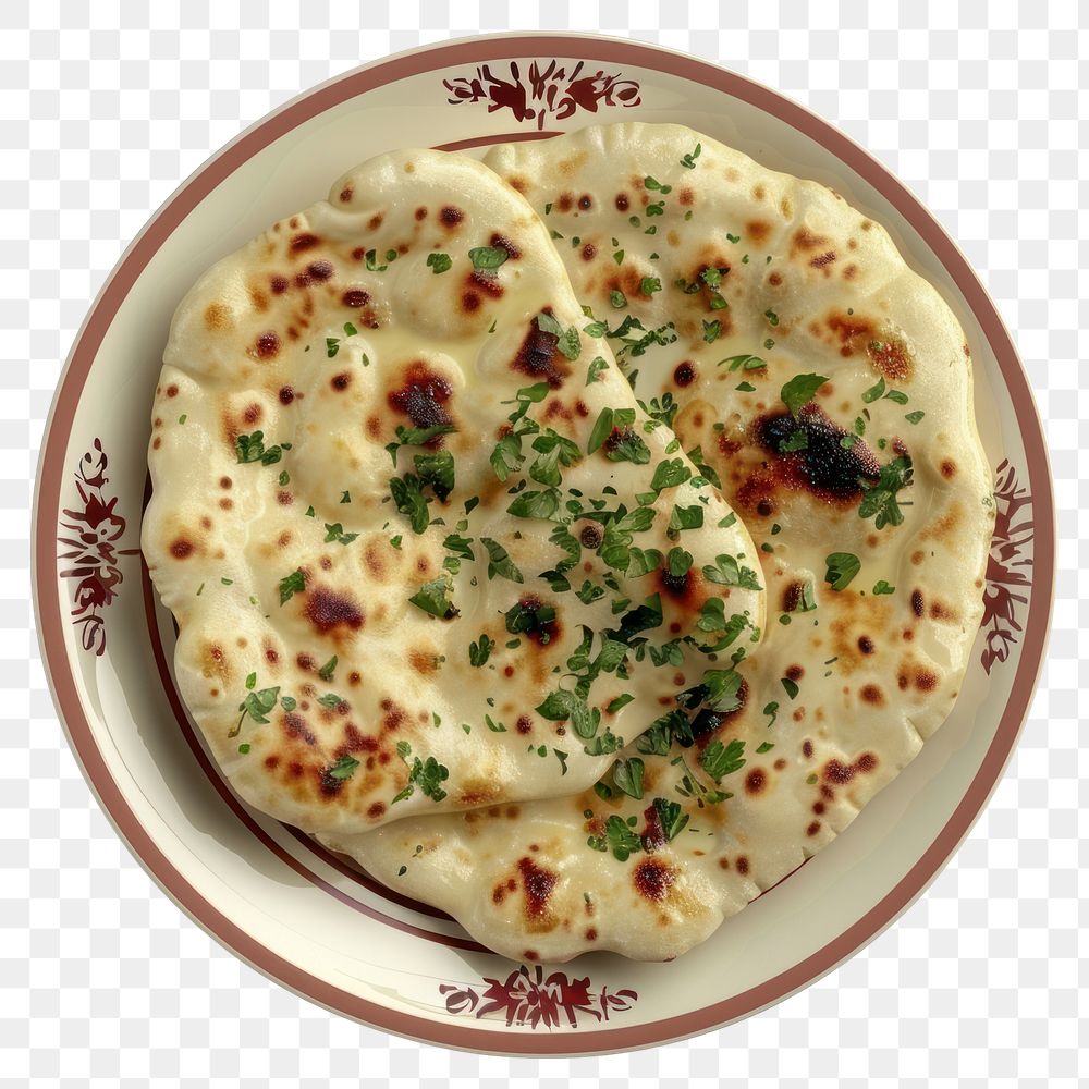 PNG Freshly baked garlic naan | Free PNG - rawpixel