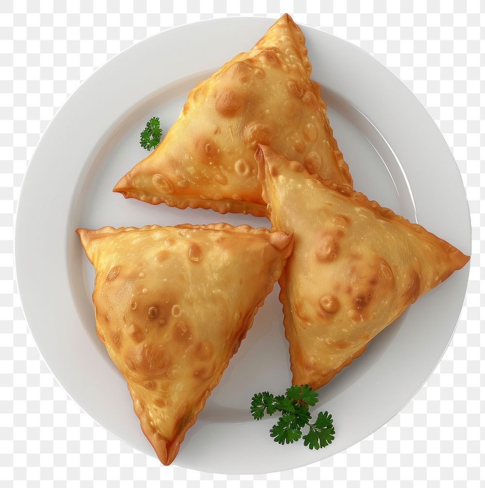 PNG Crispy golden triangular savory | Free PNG - rawpixel