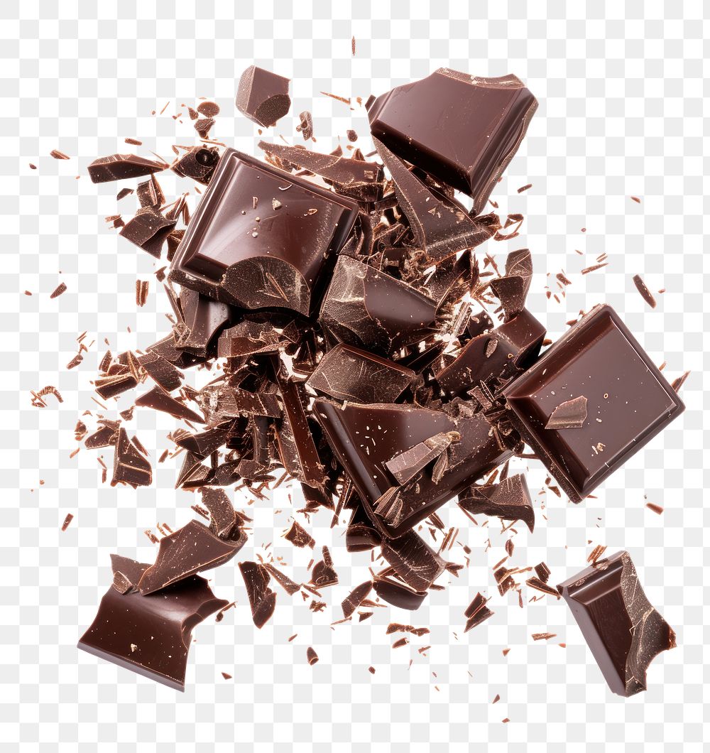 PNG Exploding chocolate food fragments | Free PNG - rawpixel