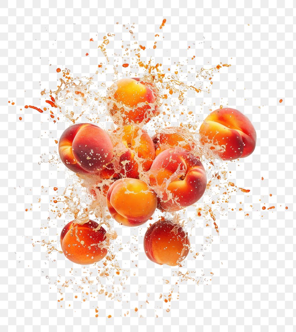 PNG Exploding peachs peaches fruit | Free PNG - rawpixel