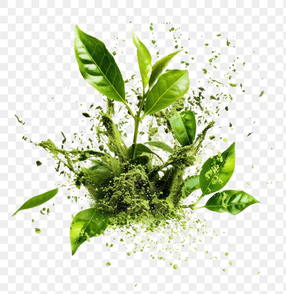 PNG Exploding green tea explosion | Premium PNG - rawpixel