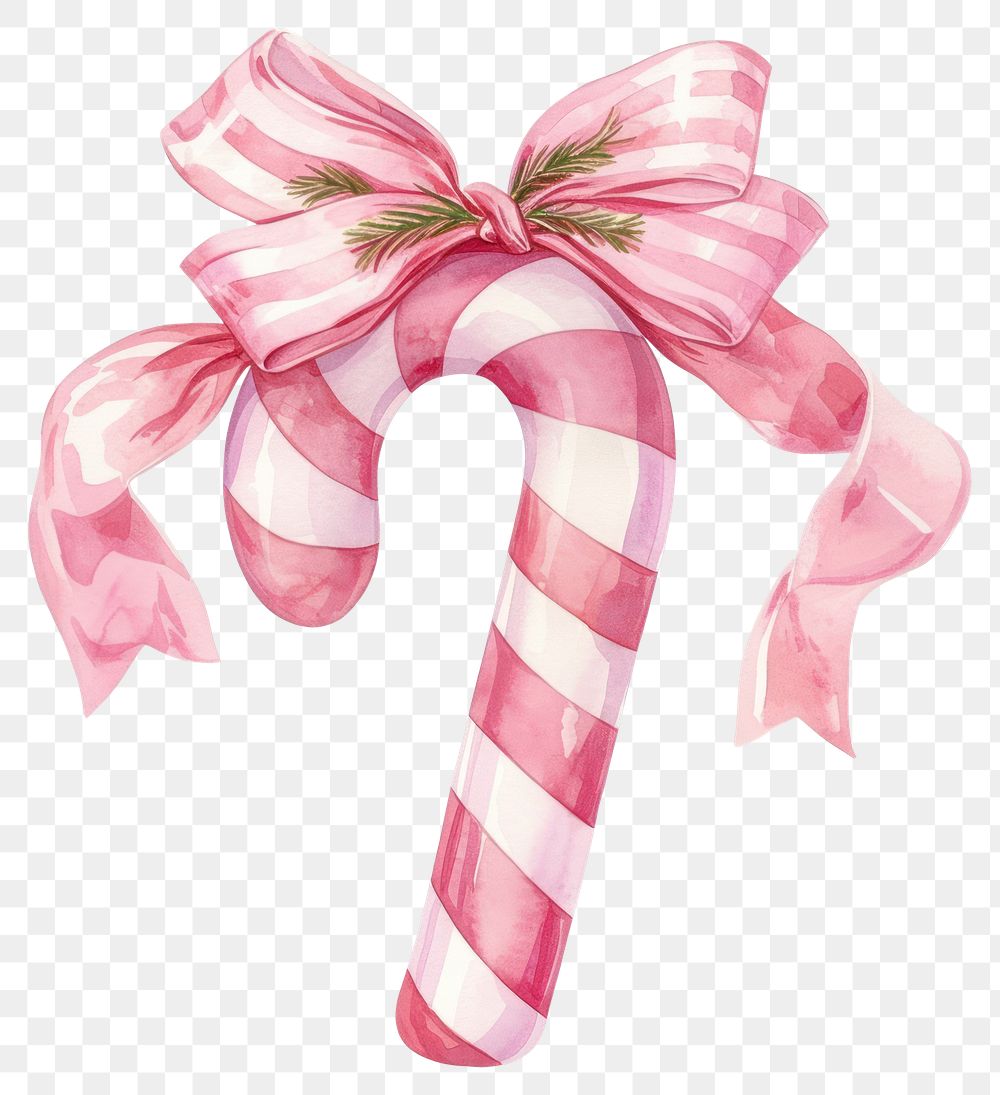 PNG Pink candy cane illustration | Premium PNG - rawpixel