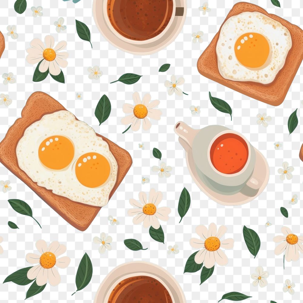 PNG Breakfast pattern food egg | Premium PNG - rawpixel