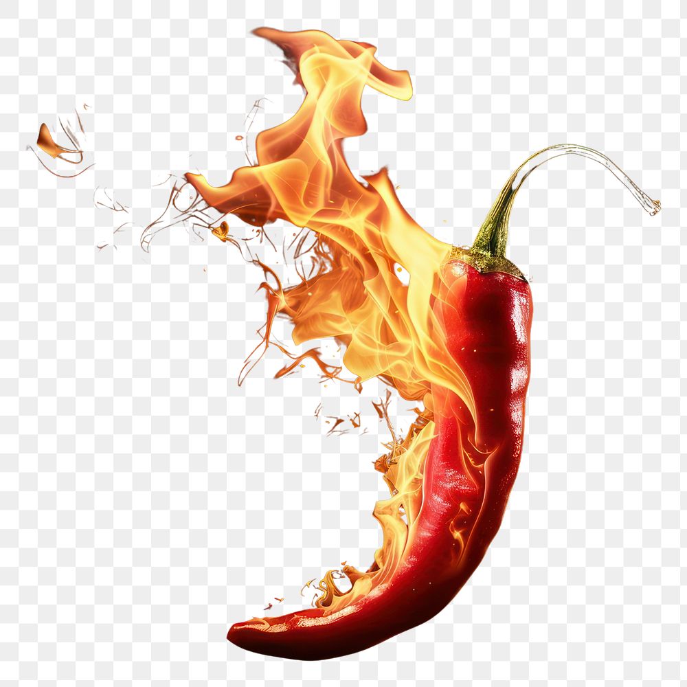 PNG Photo pepper flame fire | Premium PNG - rawpixel