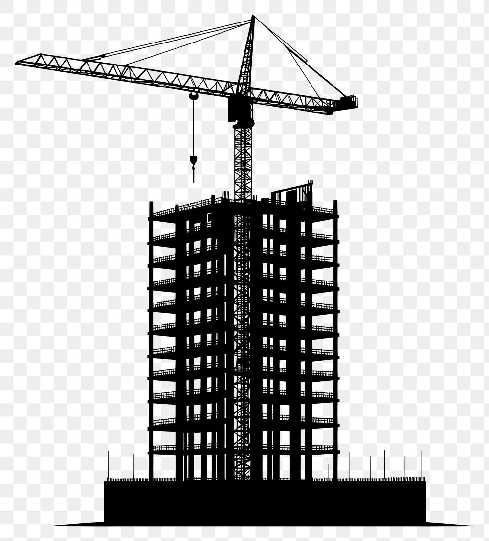 PNG Building construction silhouette architectural | Free PNG - rawpixel