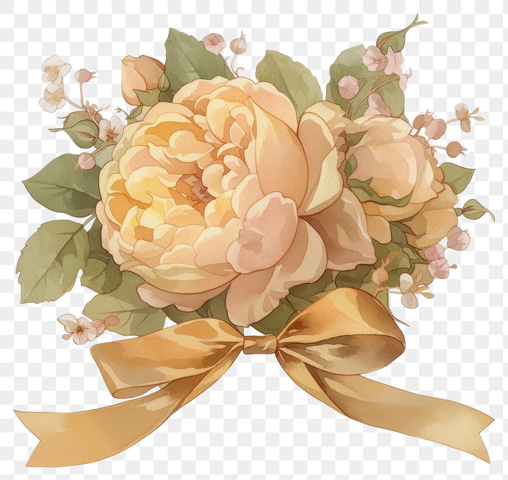 PNG Brown coquette rose illustration | Free PNG - rawpixel