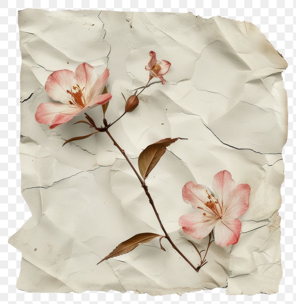 PNG Illustration ripped paper flower | Free PNG - rawpixel
