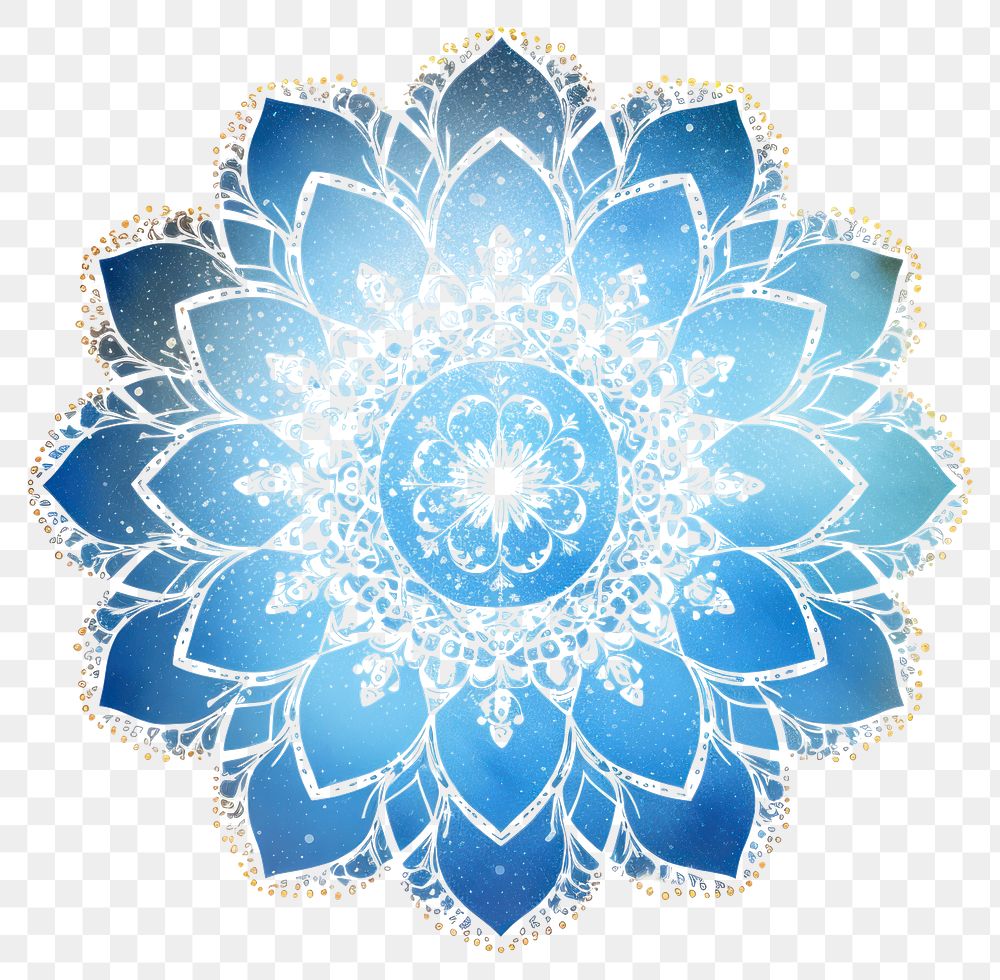 PNG Blue mandala icon pattern | Free PNG - rawpixel