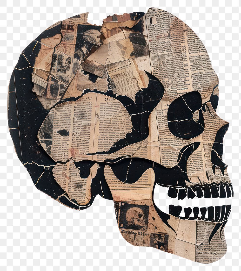 PNG Skull shape collage cutouts | Free PNG - rawpixel