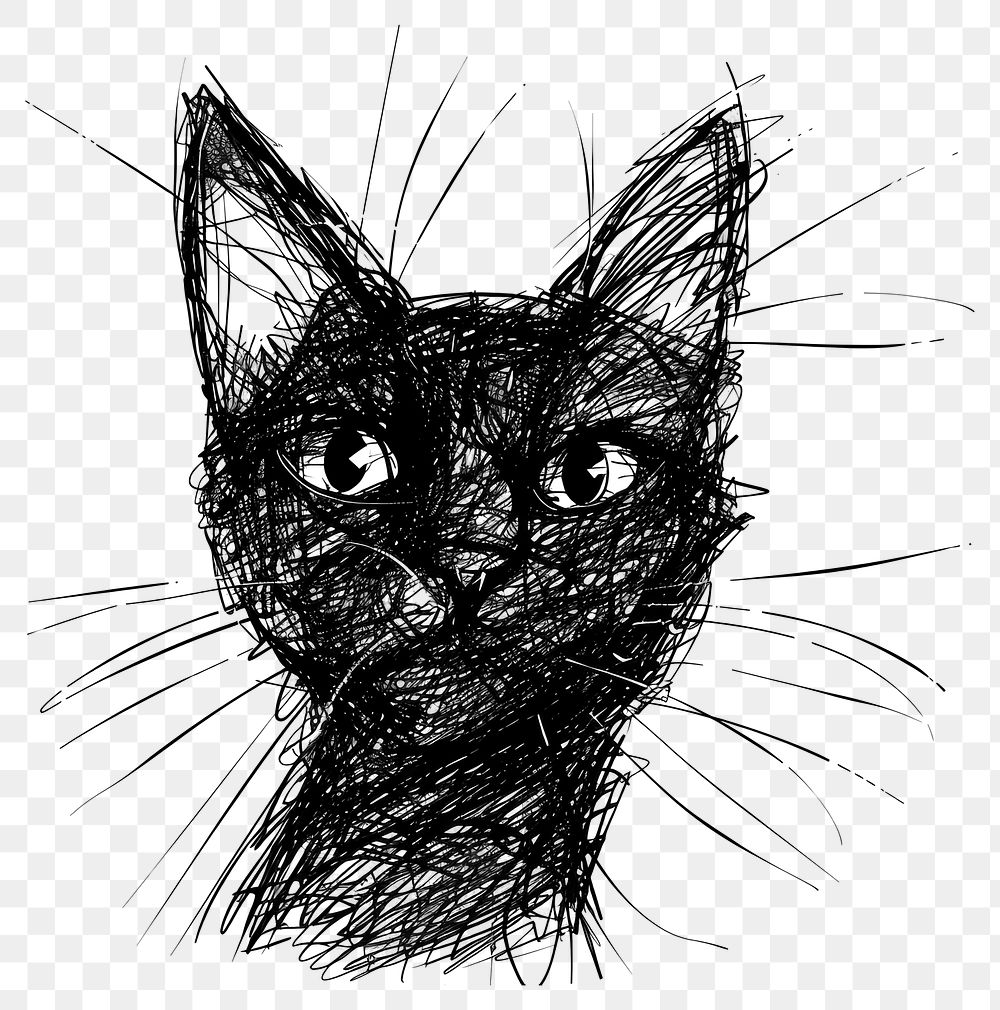 PNG Hand drawn cat drawing | Free PNG - rawpixel