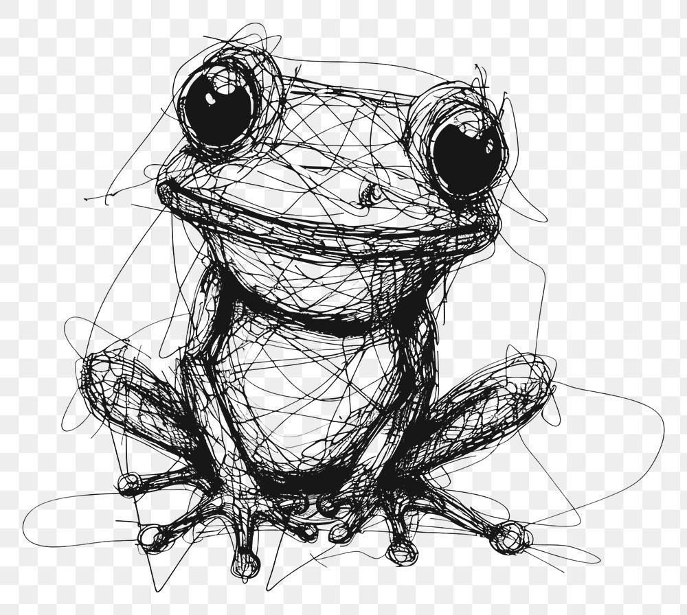 PNG Hand drawn Frog drawing | Premium PNG - rawpixel